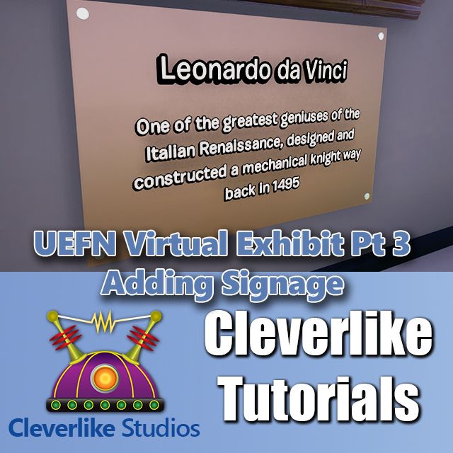 UEFN Virtual Exhibit Pt3 Adding Signage Community Tutorial