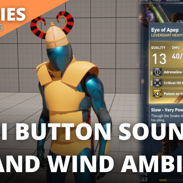 Unreal Engine 5 RPG Tutorial Series - #74: UI Button Sounds and Wind Ambience | Community tutorial