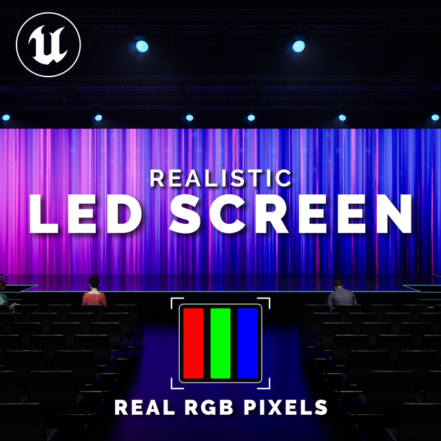 Realistic LED screen material with RGB pixels in Unreal Engine 5 ...