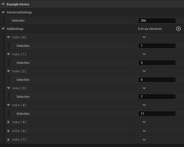 Example Configuration Device | Uefn Code Snippet