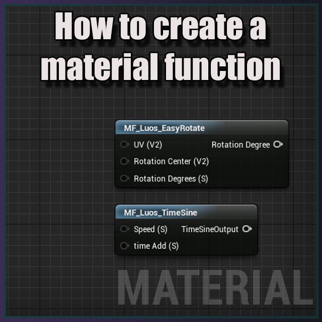How to create a material function | Community tutorial