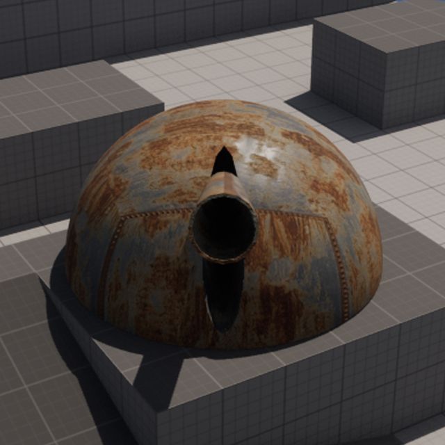 Let's make a cannon gun using UE5 modeling tools and lock it on target ...