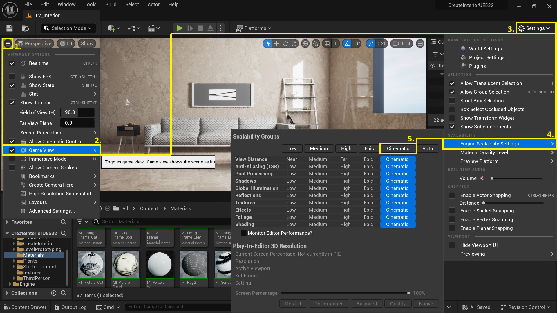 Unreal Engine: Real-Time Interior Visualization Starter Guide | Community tutorial