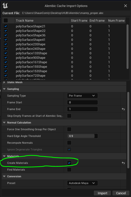 How to automatically create and/or apply materials from Maya to alembic meshes on import to ...