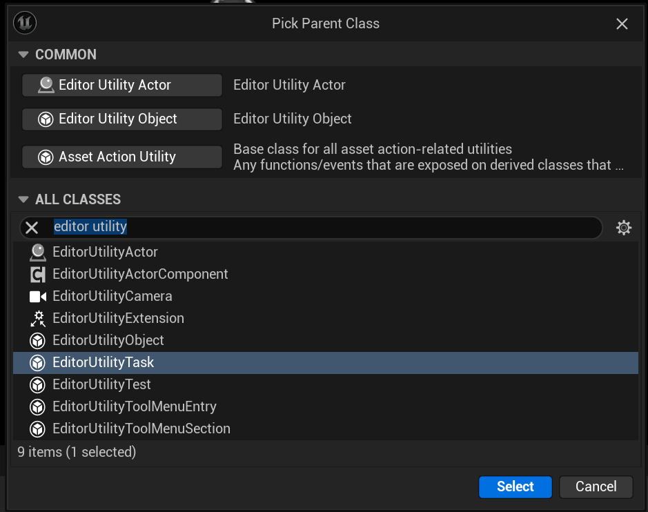 Editor Utility Tasks Tutorial