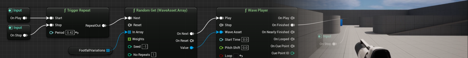 Creating first person footfalls with MetaSounds | Recommended community tutorial