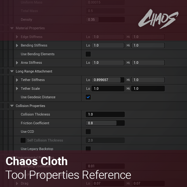 Chaos Cloth Tool Properties Reference | Tutorial