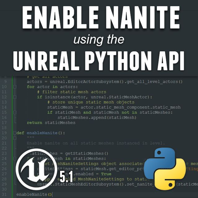 Enable Nanite with Python | Community tutorial