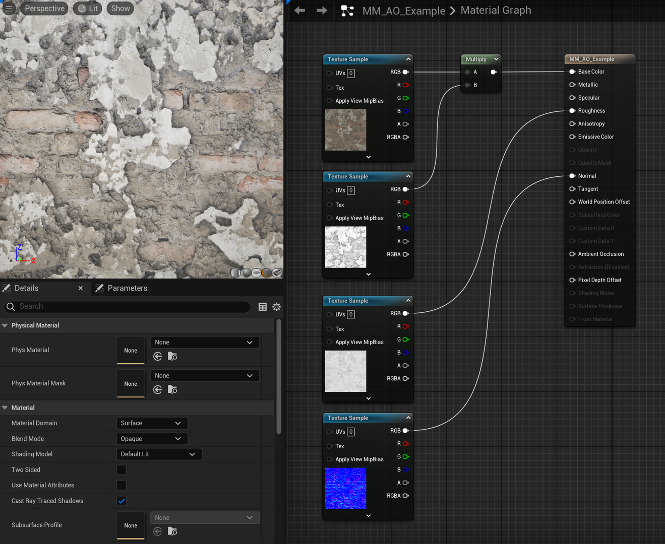 Material Ambient Occlusion Ao In Unreal Engine 5 Community Tutorial