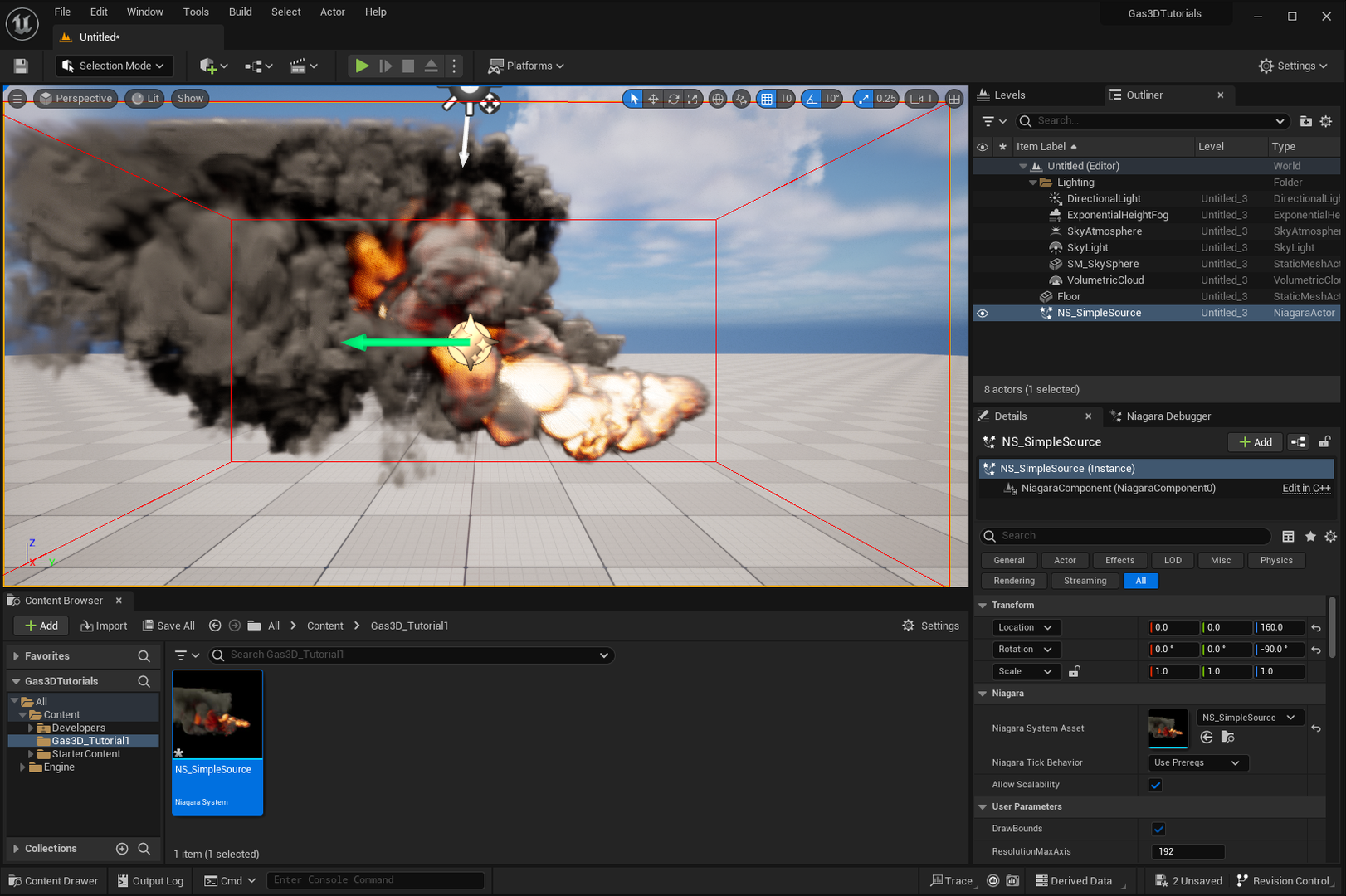Niagara Fluids: Getting Started with 3D Gas Systems | Tutorial