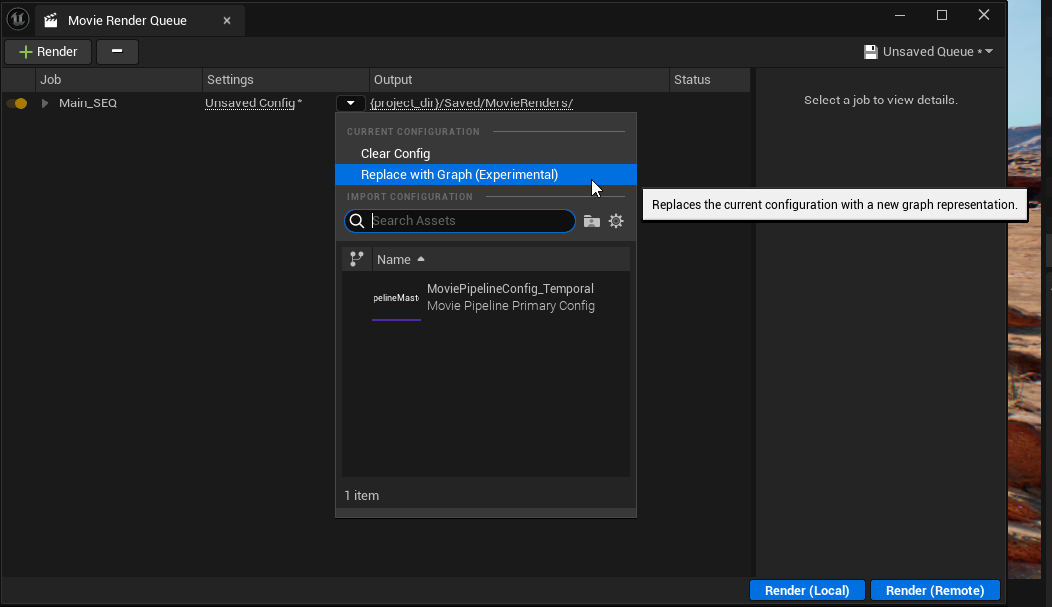 Using Movie Render Graph | Course