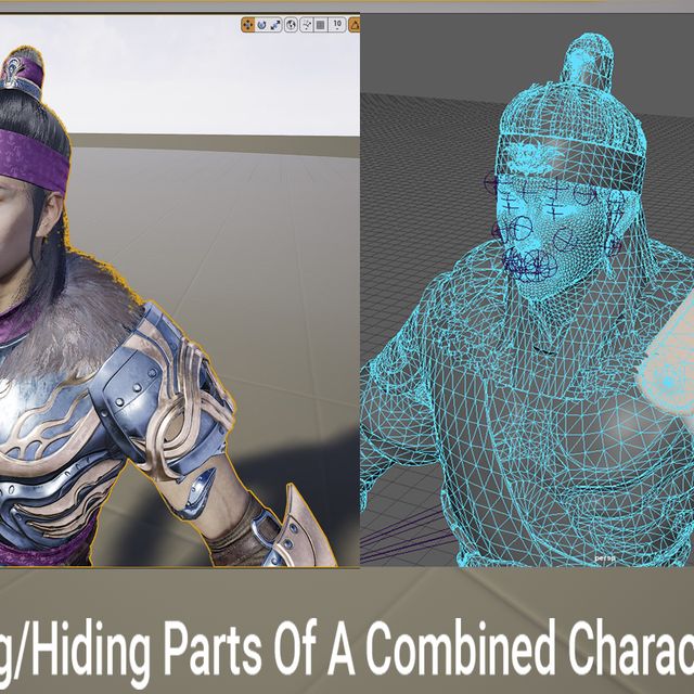 3 Solutions For Removing/Hiding Parts Of A Combined Character Mesh In Unreal | Tutorial