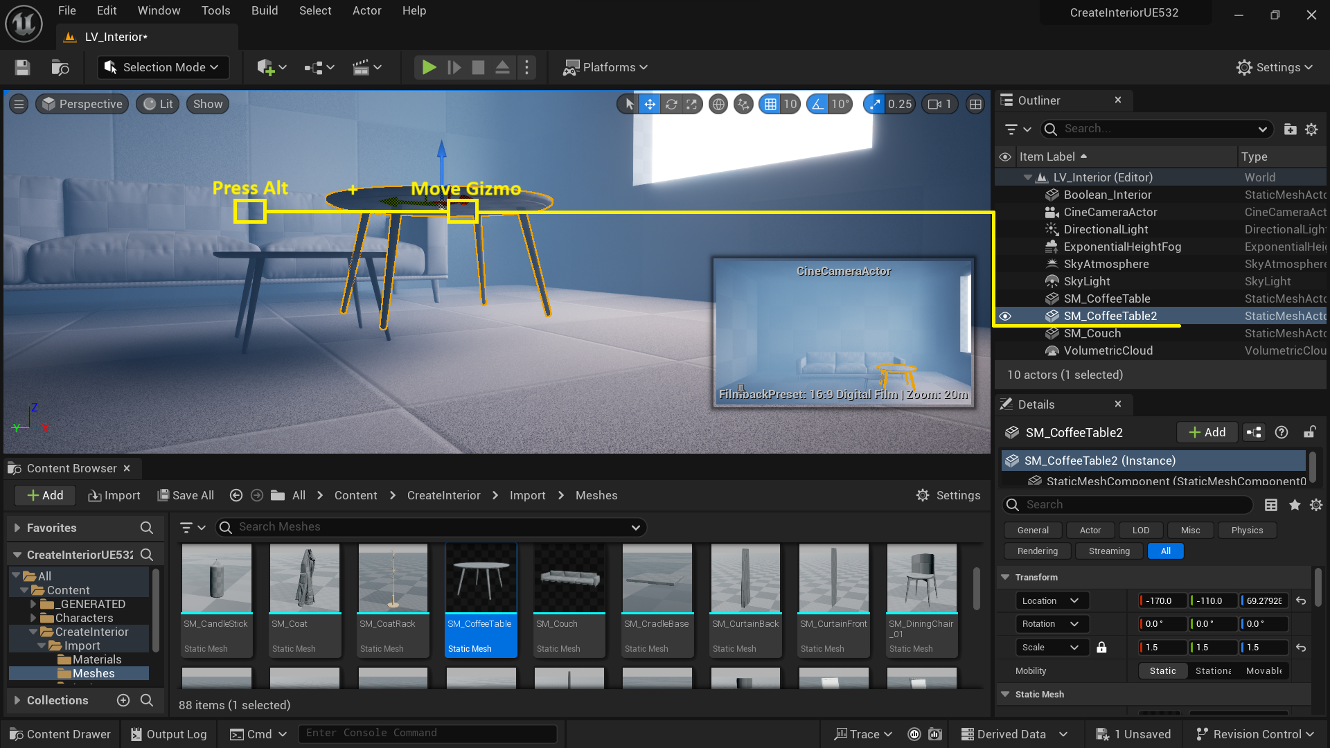 Unreal Engine: Real-Time Interior Visualization Starter Guide | Community tutorial