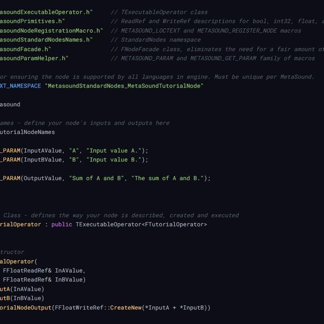 Creating MetaSound Nodes in C++ Quickstart | Tutorial